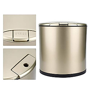 Aqur2020 Tea Bucket, 7L Smart Induction Trash Can Tea Residue Filter Bucket Stainless Steel Waste Water Bucket