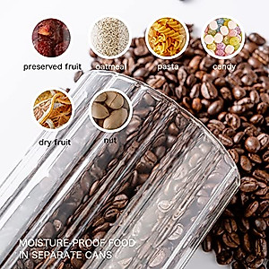 Facilfeliz 3 Pack Glass Food Storage Jars, 64 oz Glass Food Storage Containers with Airtight Bamboo Lids, Pantry Organization Jar for Spice, Flour & Sugar Container, Canister Set for Kitchen Counter