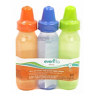 Evenflo 3 Count Classic Light Tint Nurser, 8 Ounce