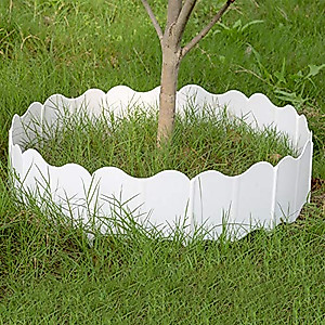 40PCS Garden Edging Border, Lawn Garden Fence Edgings Decorative Landscape Border for Lawn Garden Flower Bed White