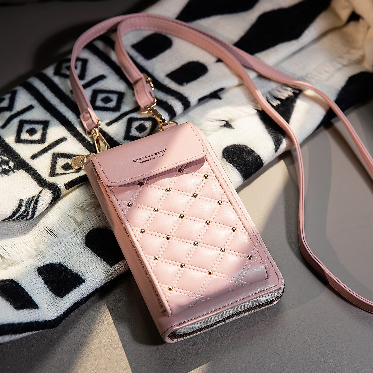 Montana West Small Crossbody Cell Phone Purse for Women RFID Blocking Cellphone Wallet Purses Travel Size MWC-110PK