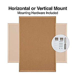 Myofficeinnovations 1682316 Std Cork Bulletin Board,Oak Finish Frame, 3-FTW X 2-Fth