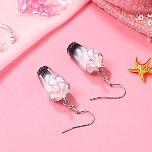 Holibanna Women Drop Earrings Ice Cream Dangle Earrings Food Pendant Earrings Ear Accessories for Girls Women Birthday Beach Party Decorations