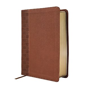 NIrV, Giant Print Compact Bible, Leathersoft, Brown, Comfort Print
