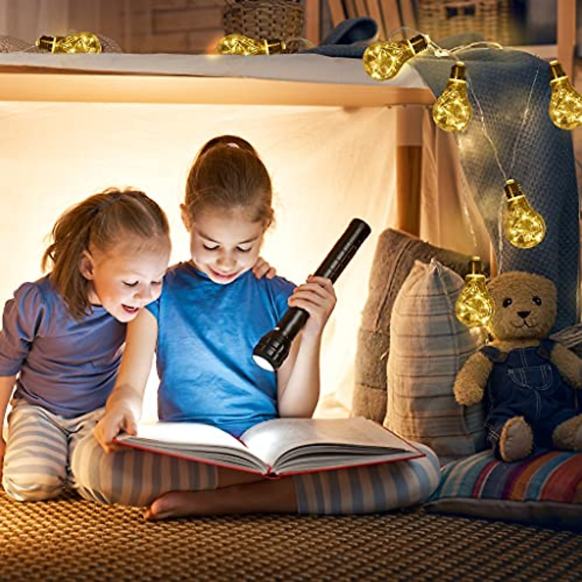 Solar Powered String Lights - Decorative Indoor and Outdoor Solar Power Fairy LED Light String - Bright Waterproof Outside Christmas Lights for Garden, Patio, Porch, Backyard, Bistro