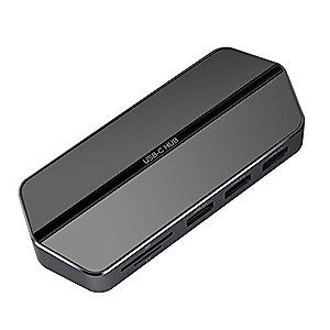 ZPLJ High-Speed 9 in 1 USB 3.0 Hub with Ethernet Port 4K HDMI 3 USB 3.0 and PD Charging 3.5mm Audio Support SD TF Card Reader Compatible for Flash Drive Laptops USB Hub Adapter Portable