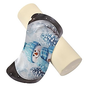 xigua Snowman Neck Roll Pillow for Neck Relief with Removable Washable Cover - Memory Foam Round Cylinder Bolster, Ergonomically Designed for Head, Neck, Back, and Legs