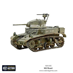Bolt Action M3 Stuart Allied Light Tank 1:56 WWII Military Wargaming Plastic Model Kit