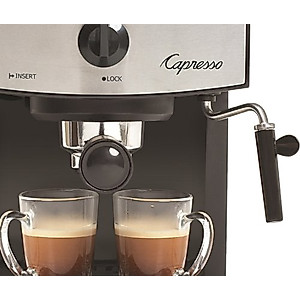 Capresso 117.05 Stainless Steel Pump Espresso and Cappuccino Machine EC50, Black/Stainless