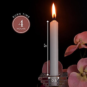 Simply Soson Vigil White Taper Candles Bulk - 112 Church Candles with drip Protectors - White Candles, Ritual Candles, Memorial Candles, Tapered Candles