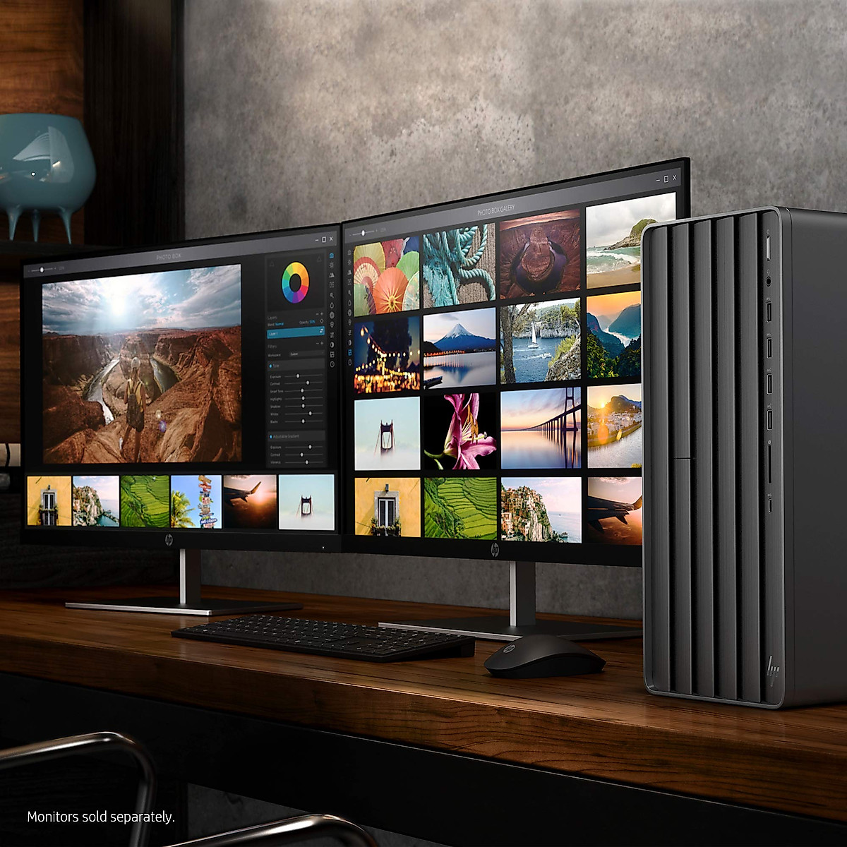 HP ENVY Desktop Computer, Intel Core i7-9700, 16GB RAM, 1TB Hard Drive, 512 GB SSD, Windows 10 (TE01-0020, Black)