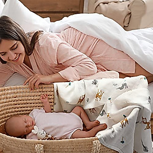 8 Pieces Baby Swaddle Blankets Infant Soft Silky Bamboo Cotton Swaddle Wrap Unisex Muslin Receiving Blanket for Newborn