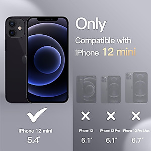 JETech Silicone Case for iPhone 12 Mini 5.4-Inch, Silky-Soft Touch Full-Body Protective Phone Case, Shockproof Cover with Microfiber Lining (Black)