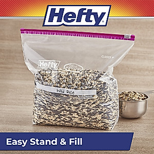 Hefty Slider Storage Calendar Bags, Gallon Size, 120 Count