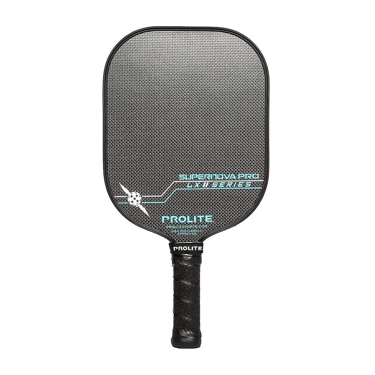 PROLITE LX Series Pickleball Paddles | Hyperweave Carbon Fiber Pickleball Paddle | 14mm Poly Core | Pickleball Rackets Made in The USA Since 1984 (Supernova Pro LX, Silver Fibers)