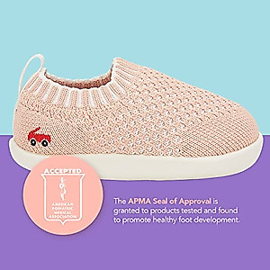 See Kai Run Baby Knit - Slip-On First Walker Shoes for Infants, Pink, Infant 4