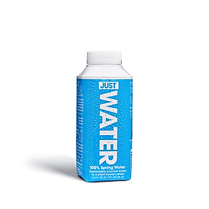 JUST Water - 100% Spring Water, Naturally Alkaline, 8.0 pH - Plant-Based, BPA Free, Sustainable and Fully Recyclable Boxed Water Bottle - Eco-Friendly - 11.2 Fl Oz (Pack of 24)