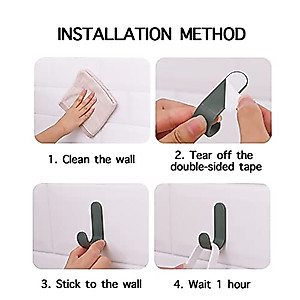 Adhesive Hooks Utility Wall Key for Decorative Holder Rack Self Towels, Hats, Shower, Kitchen, Living Room, Office(6 Pcs)