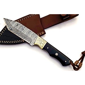 Damascus Steel fixed Blade Tanto Knife Hunting Camping outdoor Sports. SM147