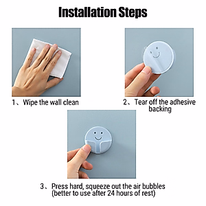 Siswilly Command Hooks for Hanging, Electrical Wire Organization, Cell Phone Charger Holder for All Household Appliances