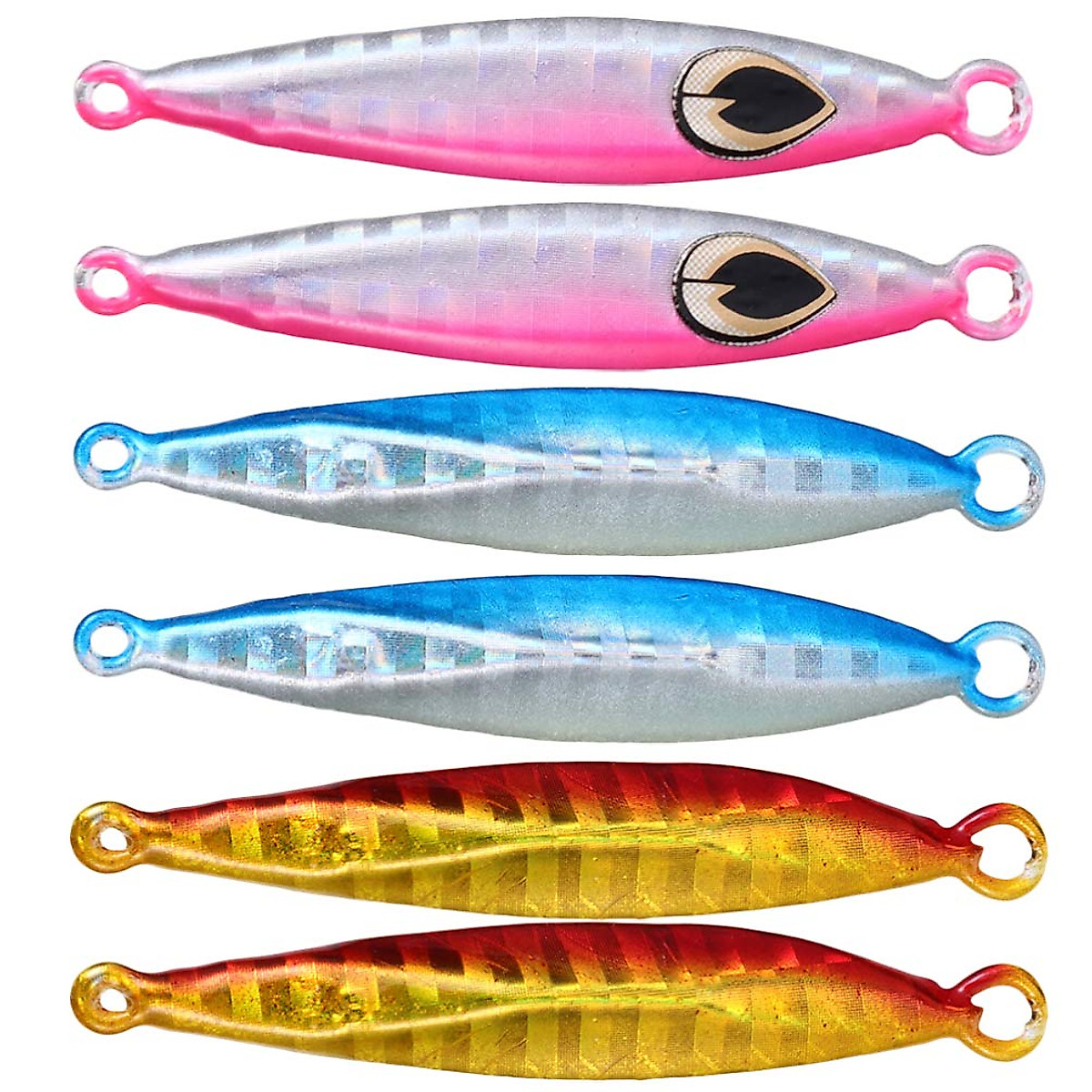 BESPORTBLE 12 pcs Metal Bait Hard Fish baits Hard Lures kit Hard Fishing Lures Fishing Kits Swim Fishing Fish Hook Bait Iron Lures swimbait Saltwater Lures Fishing Tools Iron Plate Fake Bait