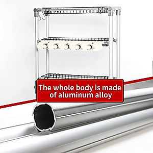 QTJH storage shelf broom mop holder hold your cleaning supplies janitorial cart Steel Organizer Wire Rack