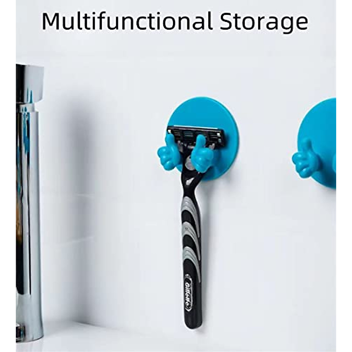 12pcs Thumbs Up Wall Hook, Sticky Hooks for Hanging, Adhesive Wall Hooks, Shower Hooks for Inside Shower, Self Adhesive Hooks for Hanging in Living Spaces, Kitchen, Bathroom (Color Mixing)