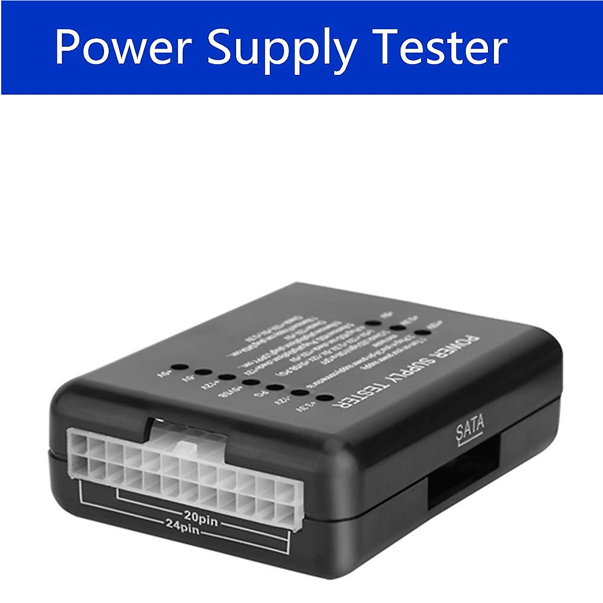 Power Supply Tester for Floppy for HDD for CDROM for SATA, 20/24 Pin Computer Power Supply Tester Checker, 4 Pin(P4), 8 Pin(Dual CPU), 6 Pin(PCIExpress)