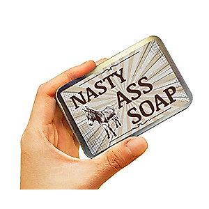 Nasty Ass Soap - Funny Donkey Design - Novelty Bath Soap for Men and Women - Black Soap, Handcrafted, Made in the USA, Contains Activated Charcoal