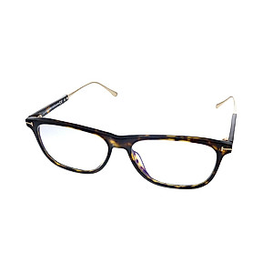 Eyeglasses Tom Ford FT 5589 -B 052 Dark Havana, Shiny Rose Gold/Blue Block Len, Dark Havana, Shiny Rose Gold / Blue Block Lenses, 55/15/145