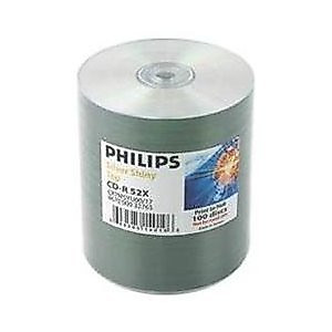 Philips 600 52x CD-R 80min 700MB Shiny Silver