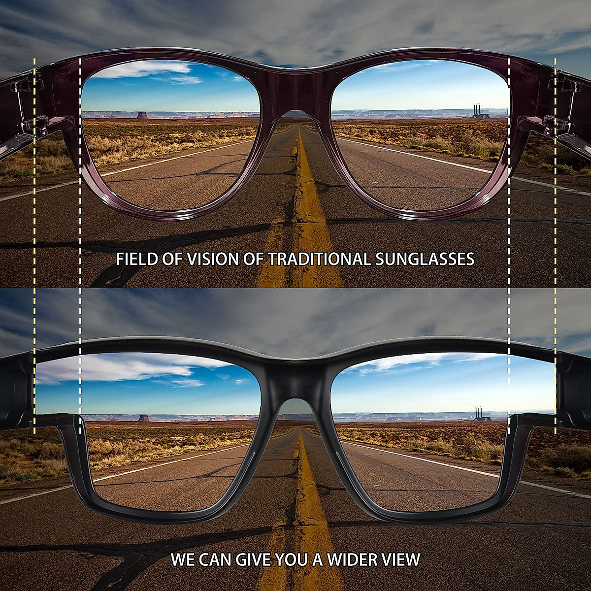 PSI Oversize Fit over Sunglasses for Women Men, Solar Shield Sunglasses, Premium High Definition Nylon Lens for Driving