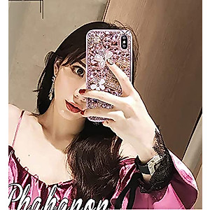iPhone 12 /iPhone 12 Pro Bling Glitter Case,Luxury Bling Diamond Rhinestone Gemstone 3D Perfume Bottle and Flower Gemstone Soft TPU Back Cover Case for Women Girls with iPhone 12 /iPhone 12 Pro 6.1"