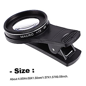 UKCOCO 2pcs Fisheye Universal Mobile Carry SLR Compatible with - Lenses Phones Macro on Smartphones Len Compatible with Most Clip for Attachment Portable Kit Lens Smart Fish Camera