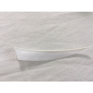 JIEXI HWYP Archery Fletches 4" Turkey Feather Fletching Shield Shape Pack of 100 (White, Right Wing)
