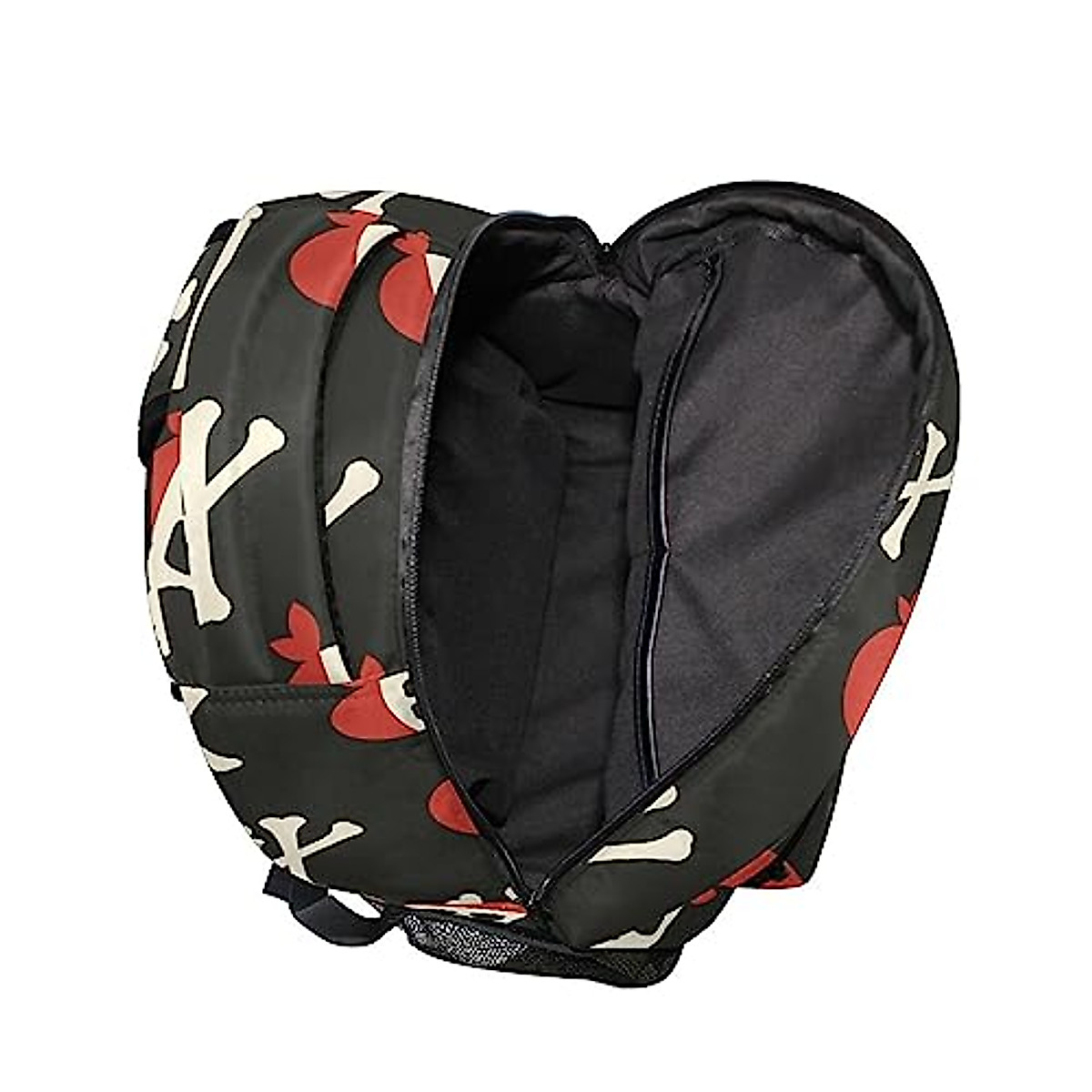 ZENWAWA Pirate Skulls Kids Backpack with Name Tag Slot Big Capacity School Bag Simple Modern 16 IN