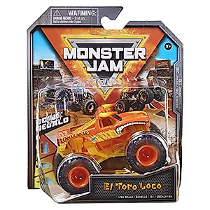 Monster Jam 2022 Spin Master 1:64 Diecast Truck with Bonus Accessory: See-Thru Crew El Toro Loco