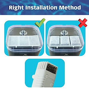 PET STANDARD Replacement Water Filter & 10 Pack Replacement Pre-Filter Sponges Compatible with Petory® 74oz/2.2L Automatic Pet Fountain, Pack of 10