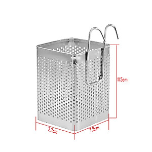 Sundarling Sink Basket,Kitchen Utensils Chopsticks Knife and Fork Holder Drying Rack Basket,2.87" 2.87" 4.52" (Style 1)