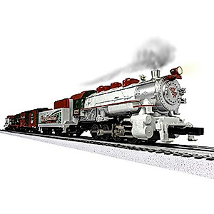 Lionel Winter Wonderland LionChief 0-8-0 Set with Bluetooth Capability, Electric O Gauge Train Set with Remote