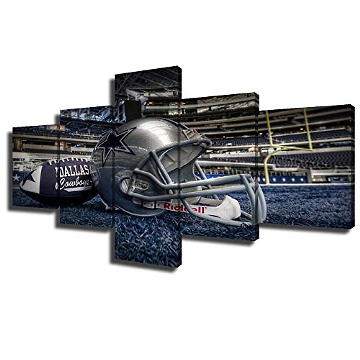 TUMOVO 5 Panel Canvas Prints Painting Wall Art Sport Home Decor Framed Pictures Modern Artwork Home Decor for Living Room Giclee Gallery-Wrapped Stretched Ready to Hang(50''Wx24''H)