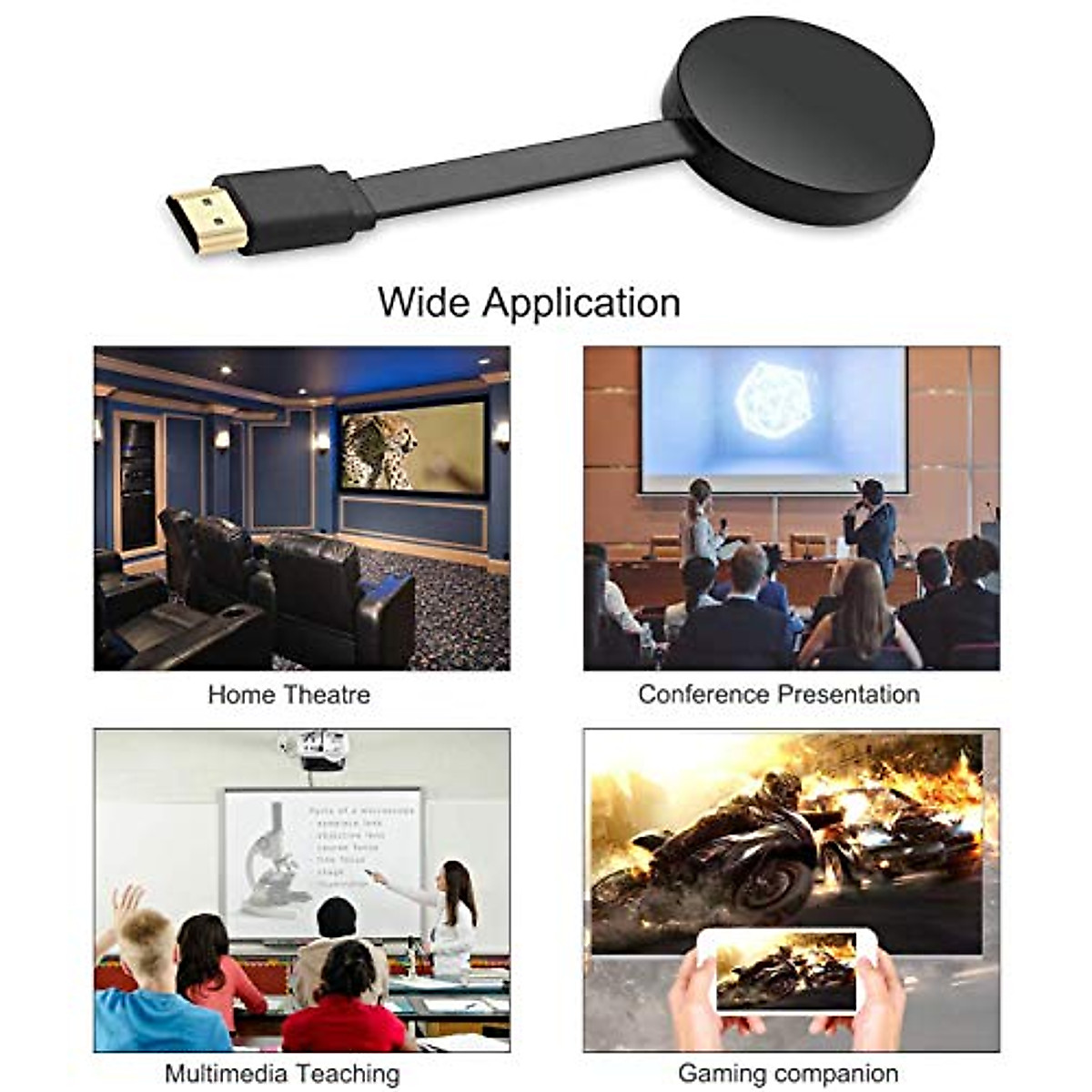 Doofany Wifi Display Dongle, Wireless HDMI Adapter Compatible with Android/iPhone/iPad/Pixel/Nexus/Mac/Windows to Stream Video Picture Files to TV Projector