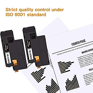 E-Z Ink (TM) Compatible Toner Cartridge Replacement for Dell 1250 810WH High Yield to use with C1760nw C1765nf C1765nfw 1250 1250c 1350cnw 1355cn 1355cnw Laser Printer (Black, 2 Pack)