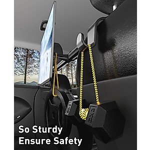 Car Tablet Holder Mount for iPad: Headrest Tablet Stand for Car Back Seat Compatible with iPad Pro Air Mini | Galaxy Tab | Kindle Fire HD | Switch OLED or Other 4.7-12.9" Devices