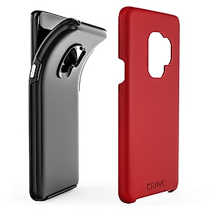 Crave Dual Guard for Samsung S9 Case, Shockproof Protection Dual Layer Case for Samsung Galaxy S9 - Red