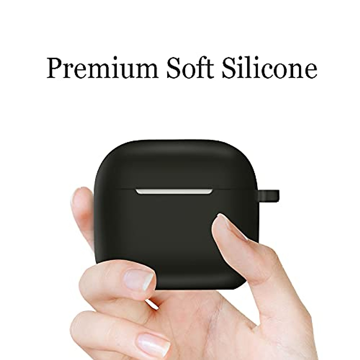 Airpods 3 Case, LowGeeker Silicone Case Cover Compatible with Airpods 3 Replacement Accessories Full Protective Shockproof with Keychain for Men Women, Pink