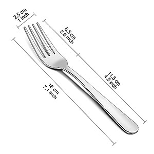 24 Pieces Dinner Forks, Bestdin Food Grade Stainless Steel Forks Silverware, Forks Set of 24 Use for Home Kitchen Restaurant, 7.1 Inches Flatware Silverware Forks, Mirror Polished & Dishwasher Safe