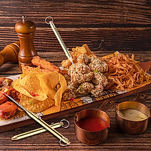 Geilihome 3PCS Portable Titanium Spring Toothpicks Metal Pocket Push-pull Toothpick Key Pendant for Outdoor Picnic Camping