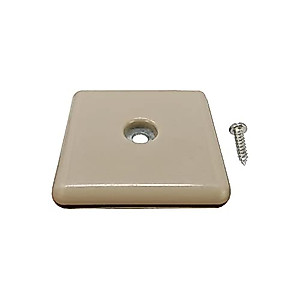 Shepherd Hardware 9244 2-1/8-Inch Square, Adhesive Slide Glide Furniture Sliders, 4-Pack , Beige