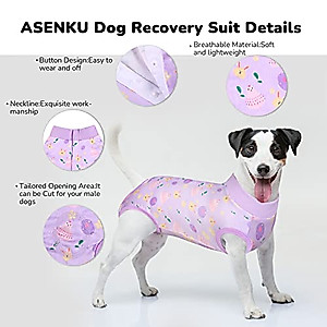 ASENKU Easter's Day Dog Onesie Pet Pajamas, Dogs Recovery Suit for Dogs Cats After Surgery, Dog Pajamas Outfit Bodysuit for Small Medium Large Dog Cat Costume (Easter's Day, XL)